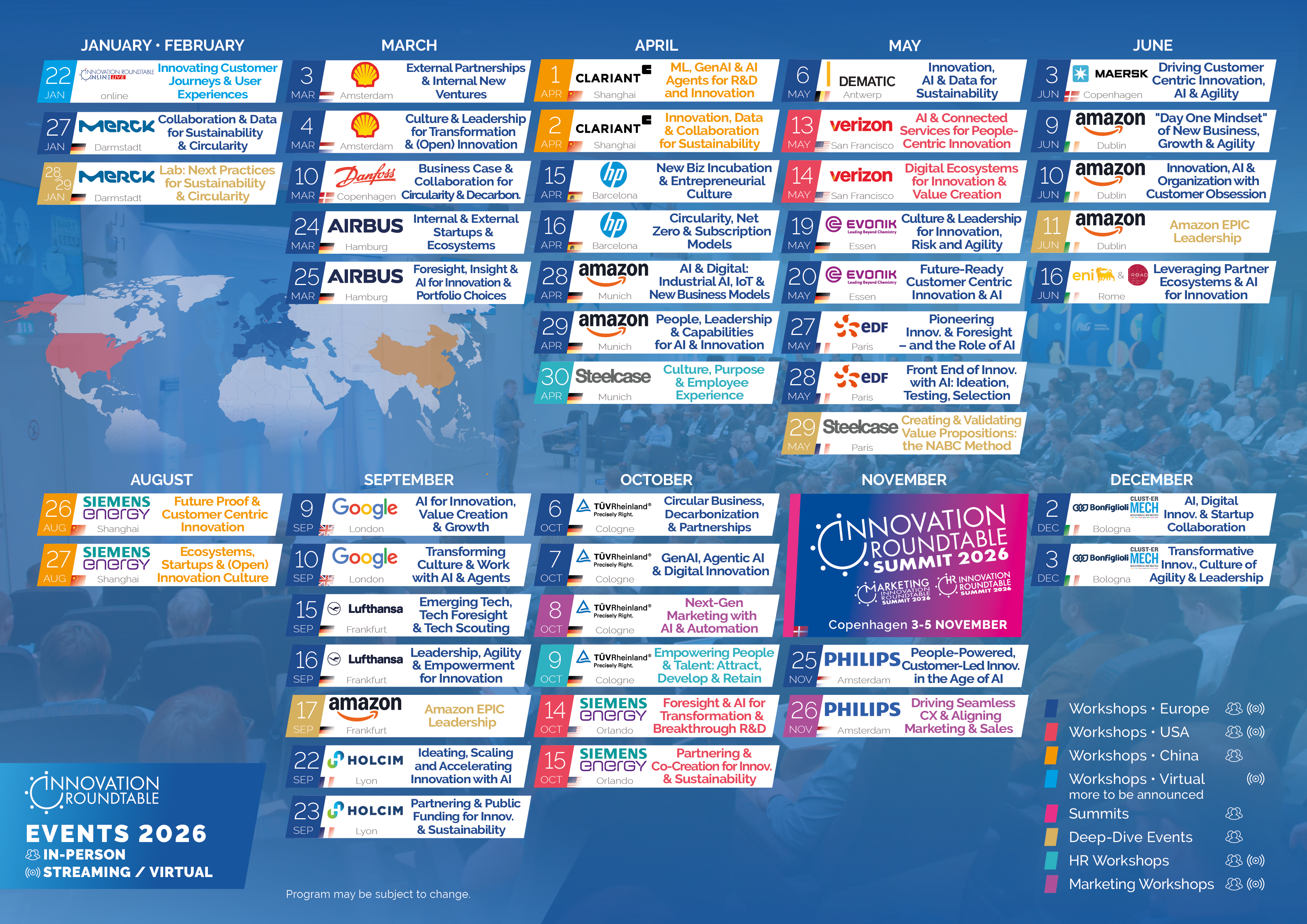 Event Calendar - Innovation Roundtable®